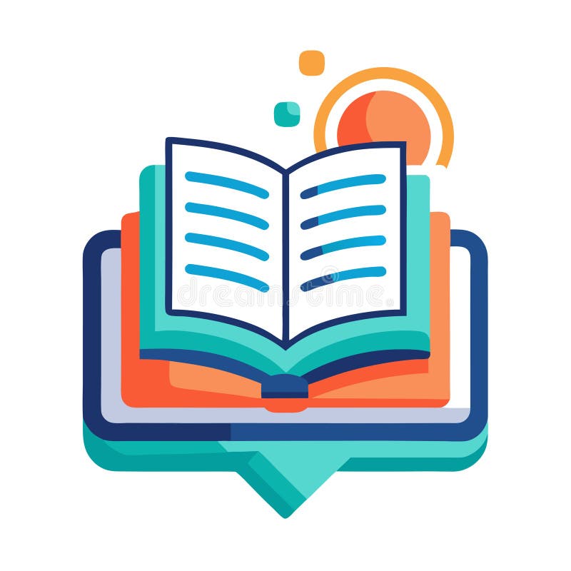 Online Education Concept: Open Book on Tablet Device with Light Effects ...