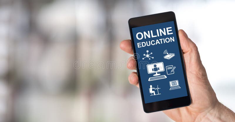 Online Education Concept on a Tablet Stock Image - Image of application ...