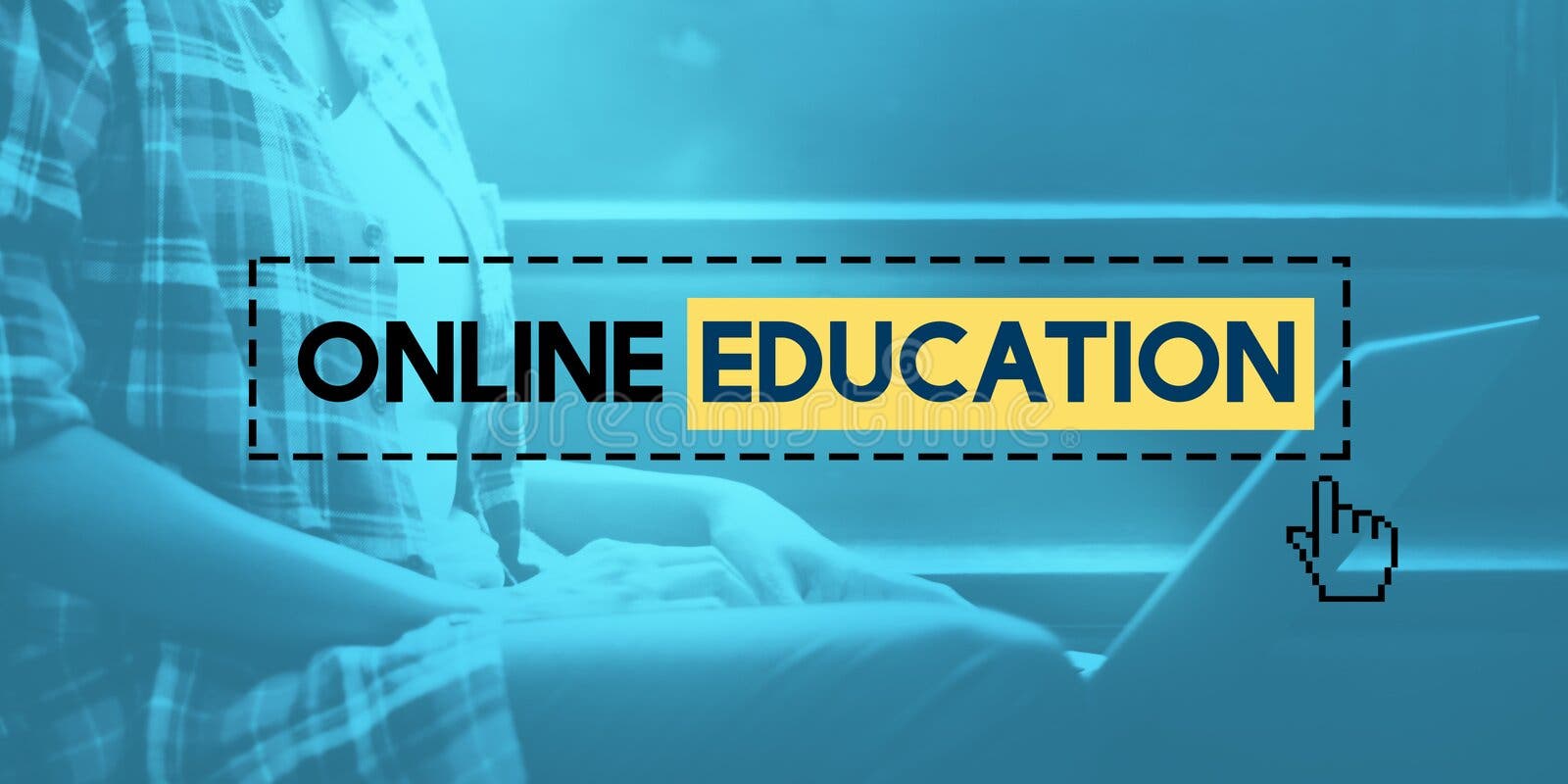 Composite 3d Image of Digital Composite Image of E-learning Interface ...