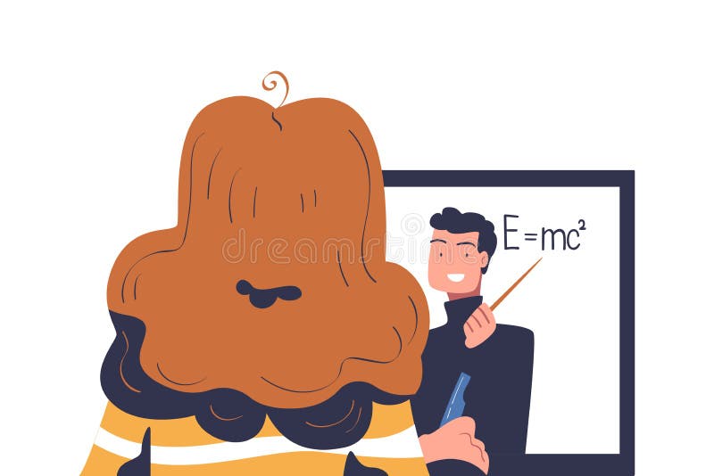 Online Education and E-learning with Woman Watching Professor on ...