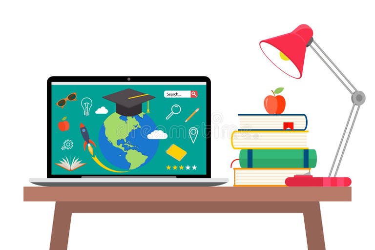 Online Education Flat Horizontal Banner Set with Distance Tutorials and ...