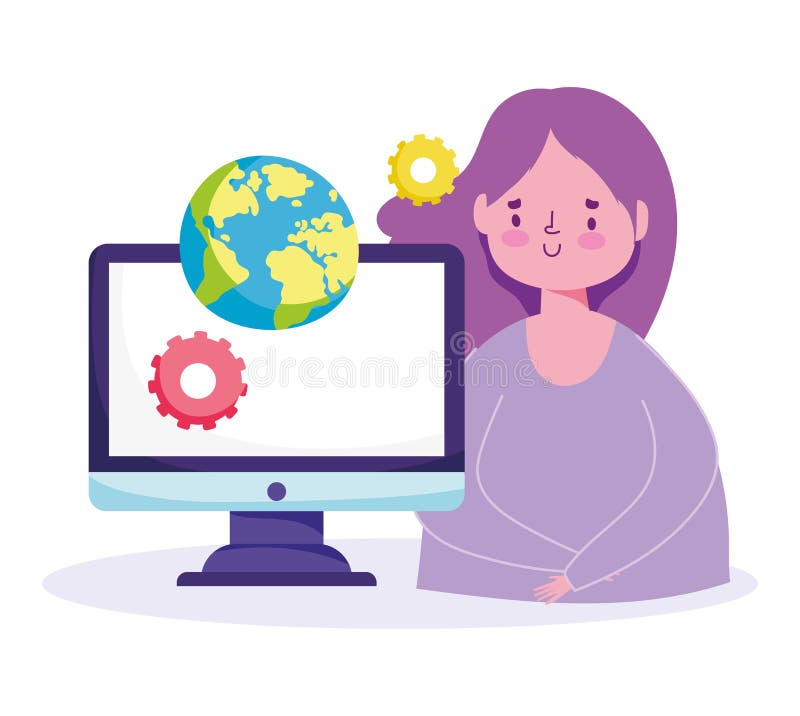 Computer World - Connectivity Stock Illustration - Illustration of ...