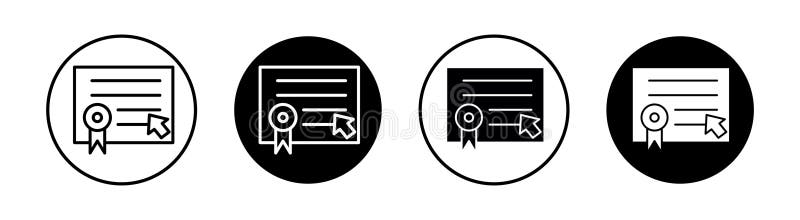 Online Education Icon Set. Course Book Webinar Vector Symbol in a Black ...