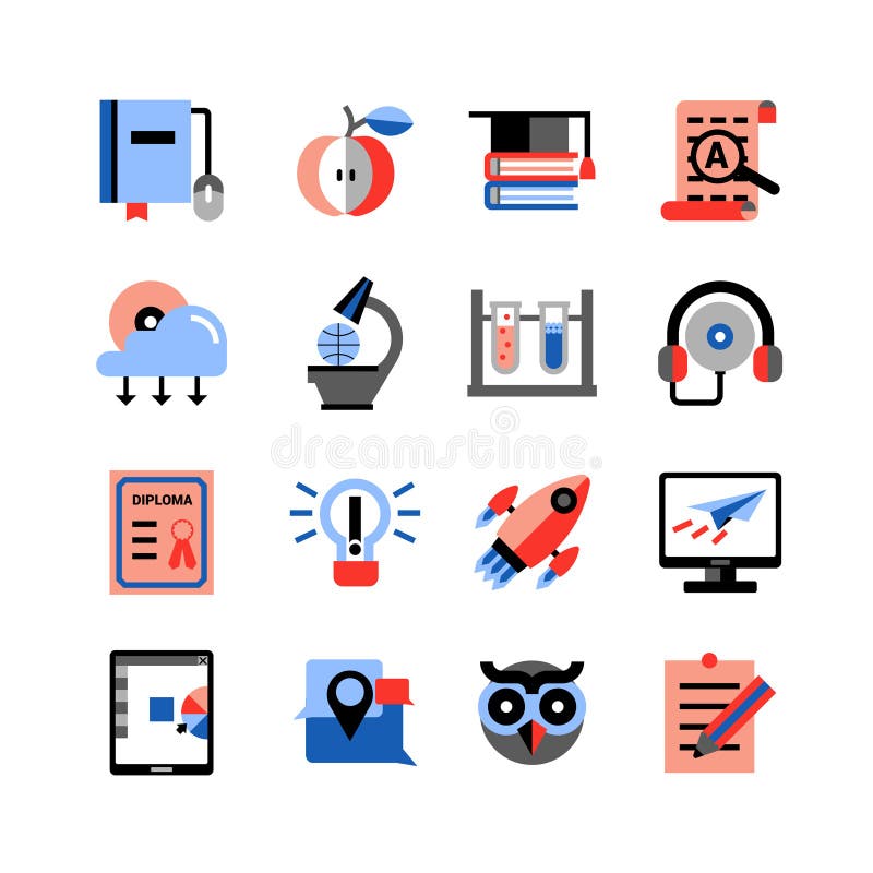 Education Icons Sketch Set stock vector. Illustration of learning ...