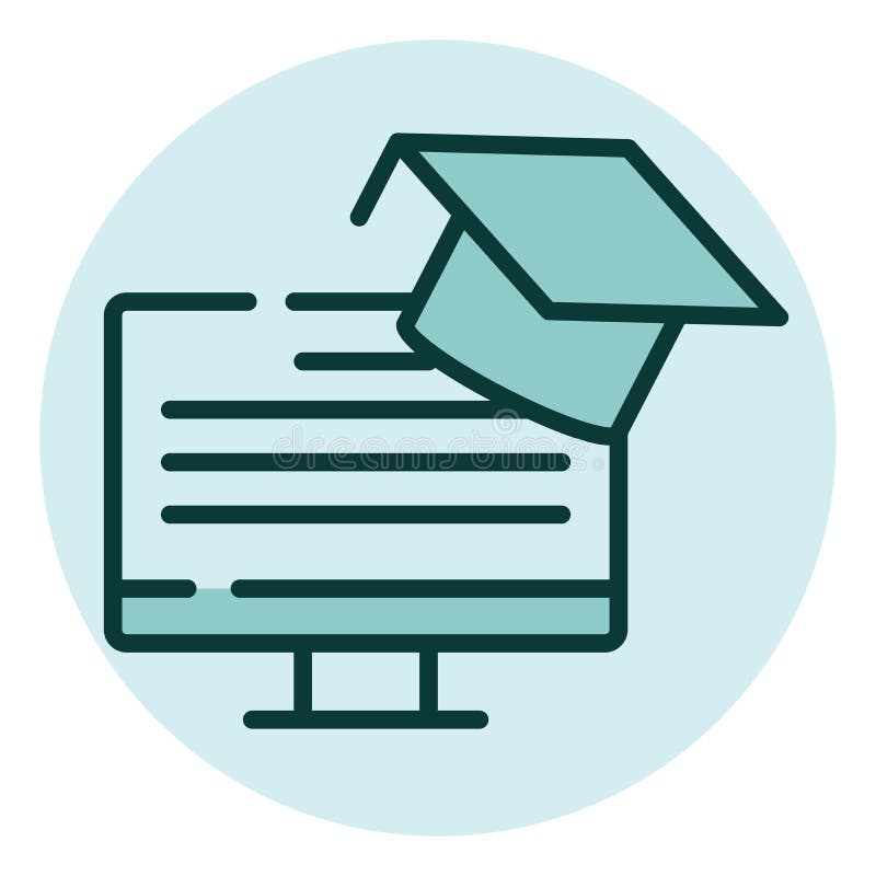 Online education, icon stock vector. Illustration of vector - 259399622