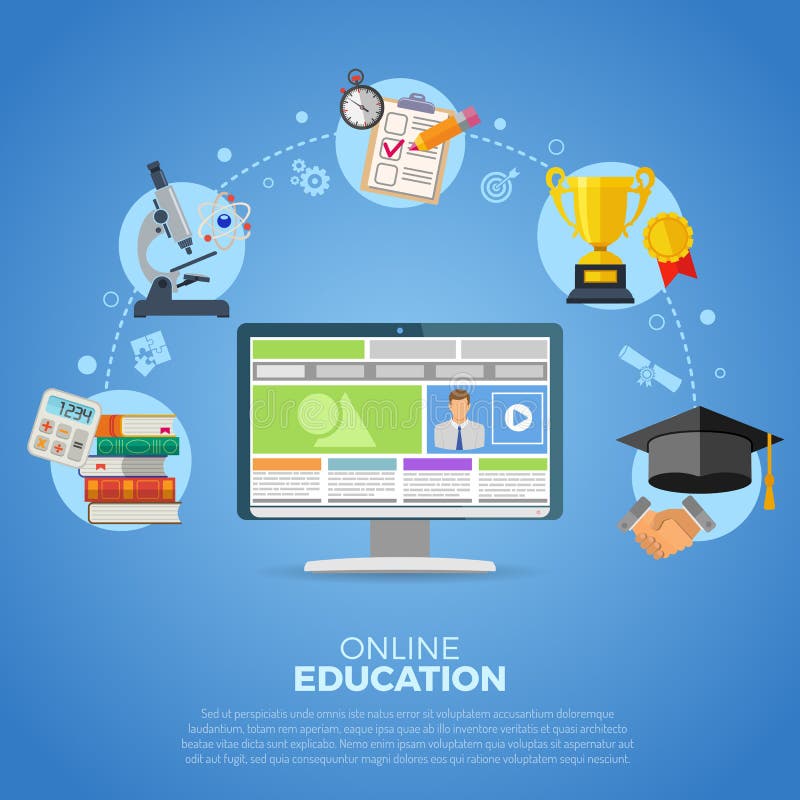 Online Education Infographics Stock Vector - Illustration of ...