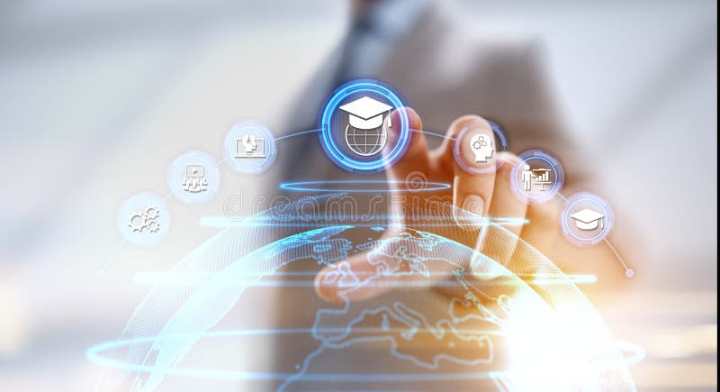 Online Education Internet Learning E-learning Concept on Digital ...