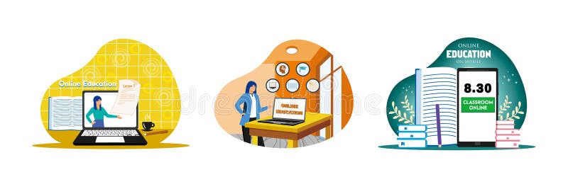 Online Education. Internet Technology Education with Digital Learning ...