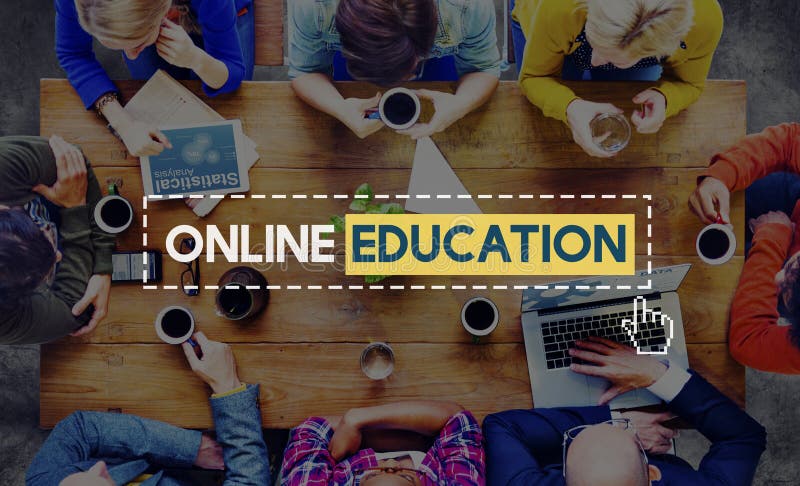 Online Education Knowledge Wisdom Communication Connection Concept ...