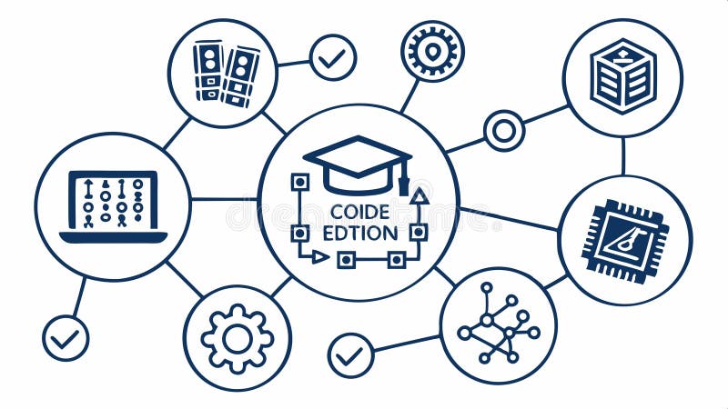 Online Education and Learning Icons, E,learning and Digital Study ...