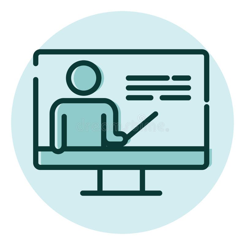 Online Education Lessons, Icon Stock Vector - Illustration of knowledge ...