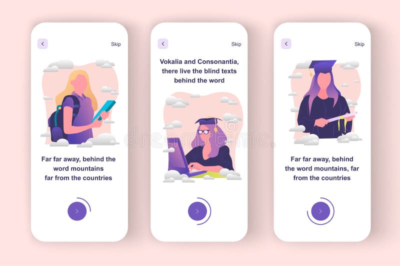 Education UI Mobile App Smartphone Interface Vector Stock Vector ... Education UI Mobile App Smartphone Interface Vector Stock Vector ...