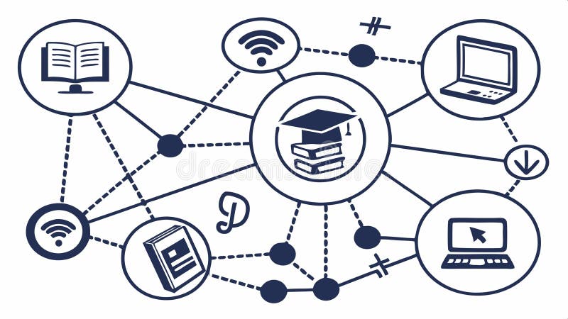 Online Education Network, Digital Learning and Student Connection ...