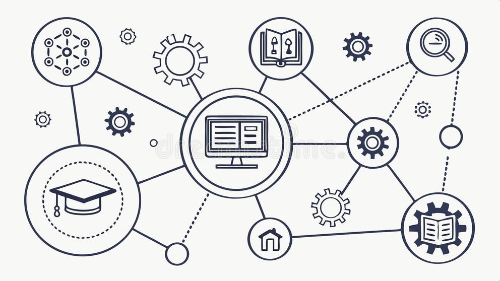 Online Education Network, E,learning Concept, Digital Study Platform ...