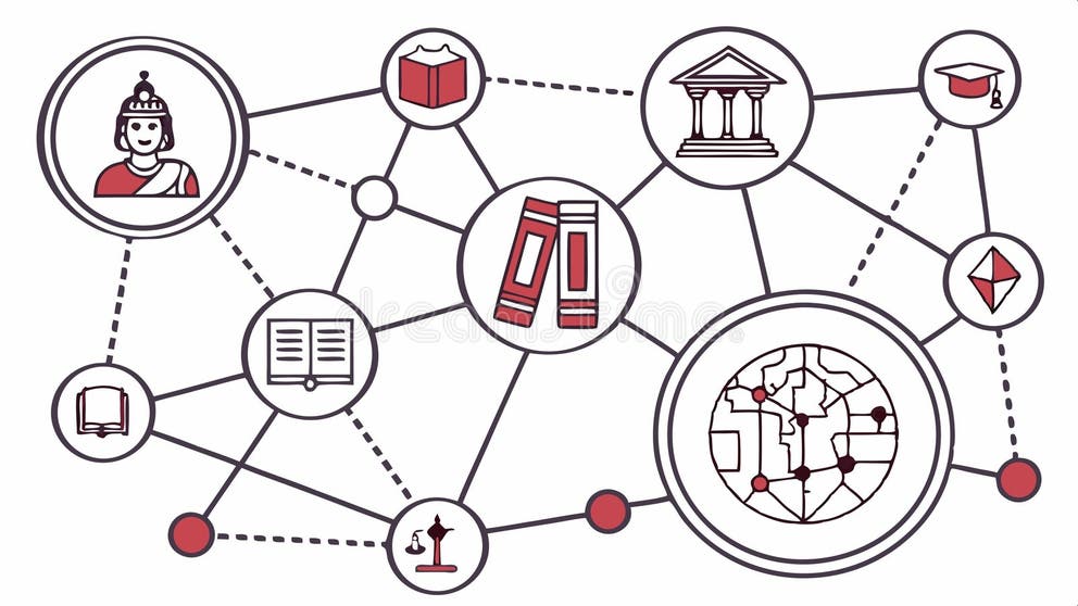 Online Education Network, E,learning and Digital Knowledge in Vector ...