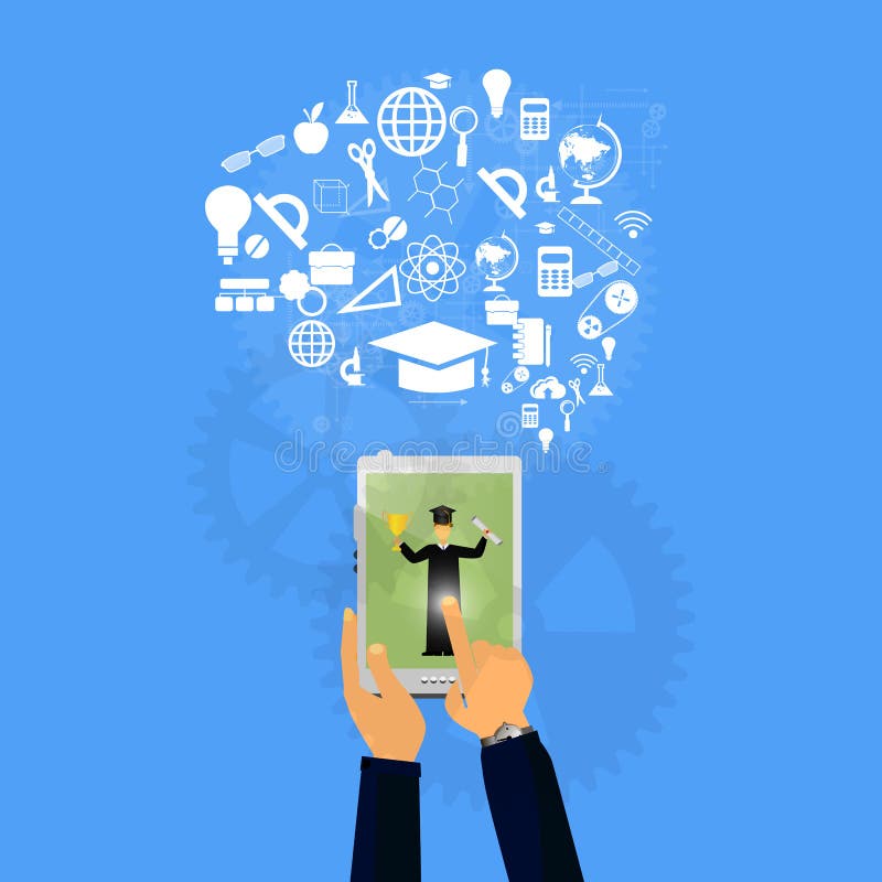 Online Education, Online Learning Stock Illustration - Illustration of ...