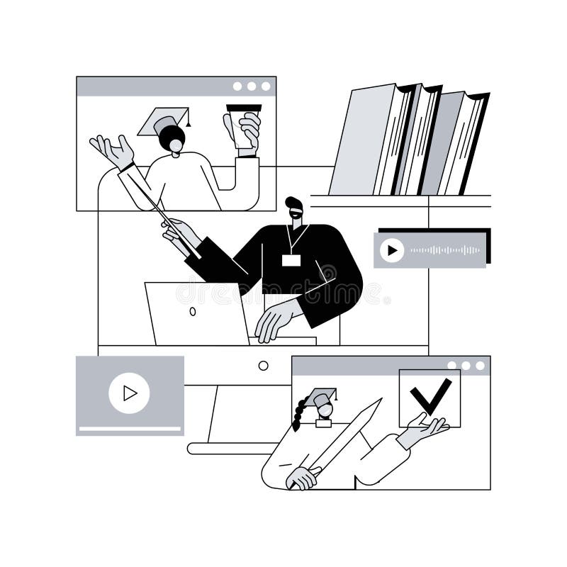 Online Education Platform Abstract Concept Vector Illustration. Stock ...