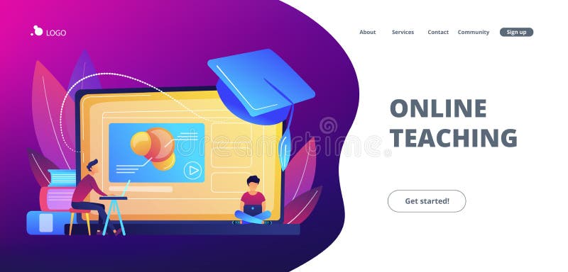 Online Education Platform Concept Landing Page. Stock Vector ...