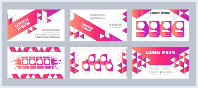 Online Education Presentation Templates Set Stock Vector - Illustration ...