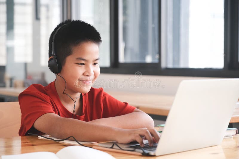 Online Education and Self Study and Homeschooling Concept Stock Image ...