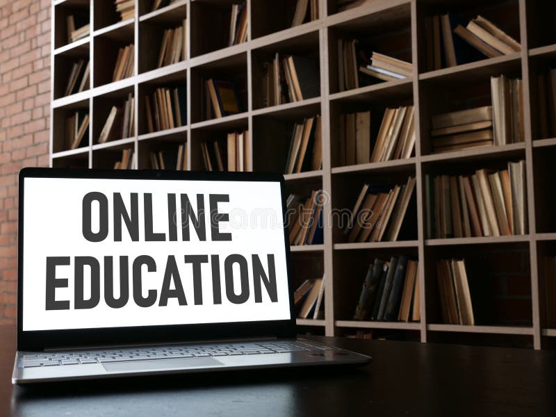 Online Education is Shown Using the Text Stock Photo - Image of ...