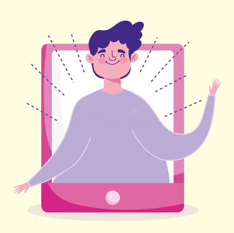 Online Education, Smartphone Student Boy Virtual Course Study Stock ...