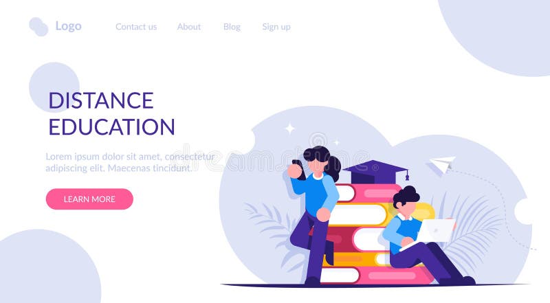 Online Education. Students View Lessons through Mobile Devices during ...