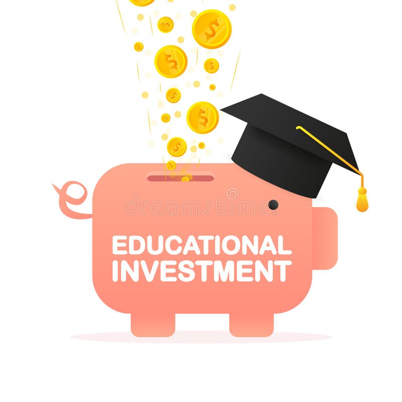 Vector Invest in Education Concept Stock Vector - Illustration of ...