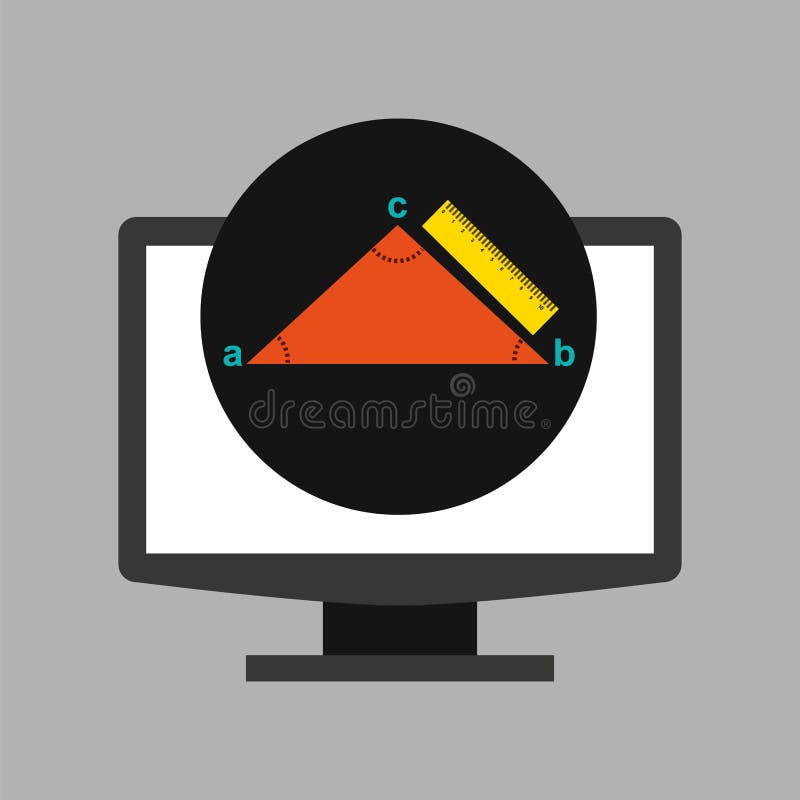 Online Education Technology Geometry Triangle Stock Vector ...