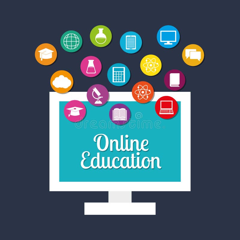 Online education stock vector. Illustration of book, learning - 60566214