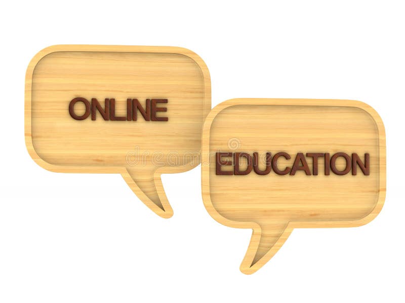 Online Education on White Background. Isolated 3D Illustration Stock ...