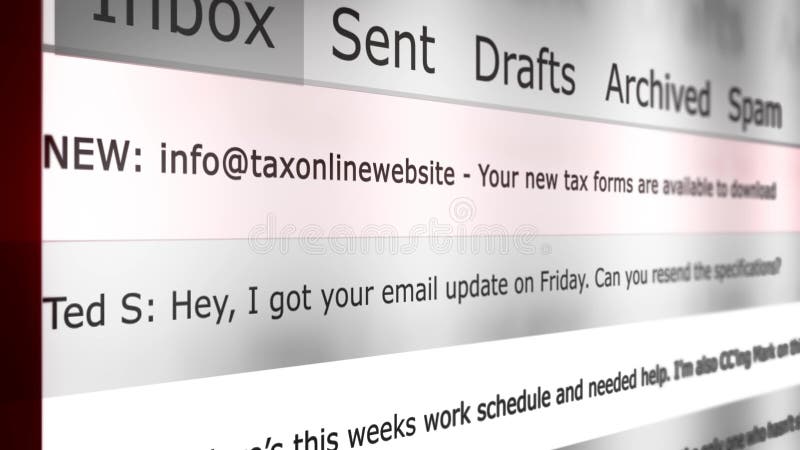 Online Email Interface Animation New Message Series - Downloadable Tax ...