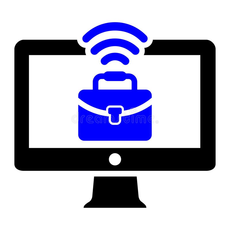 Online employment Icon stock illustration. Illustration of hiring ...