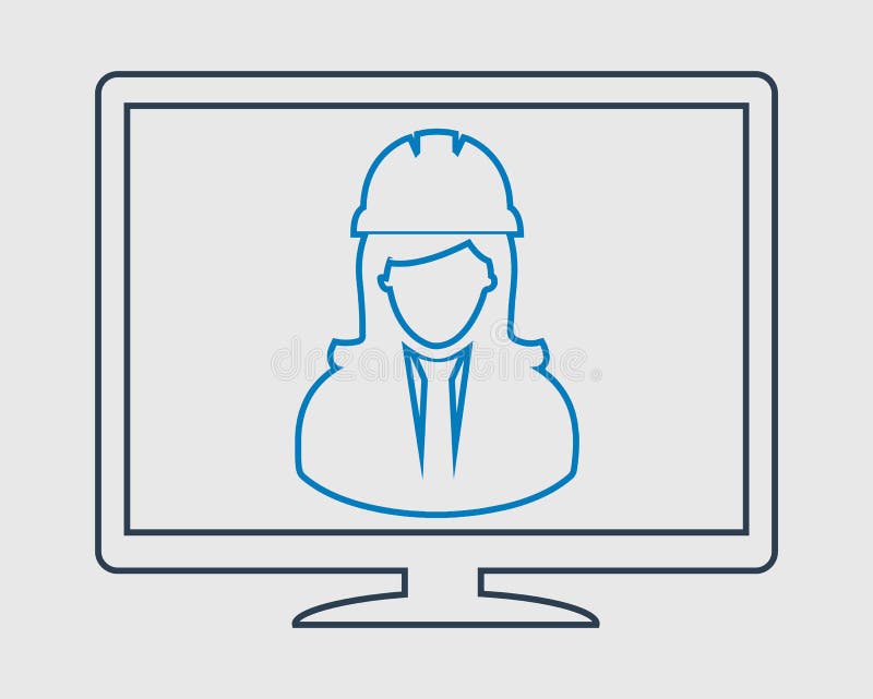 Online Engineering Support Icon. Stock Vector - Illustration of ...