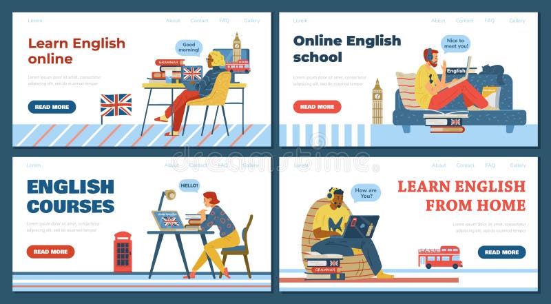 English Courses Cartoon Stock Illustrations – 741 English Courses ...