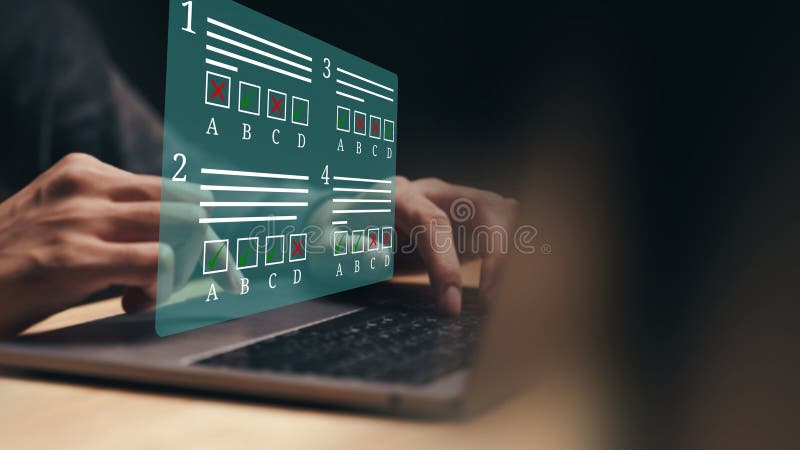 Online Exam, Choose Correct Answer in Test Stock Image - Image of ... Online Exam, Choose Correct Answer in Test Stock Image - Image of ...
