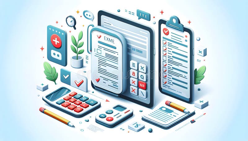 Online Exam Tools Vector Concept As a Image of Online Exam Tools ...