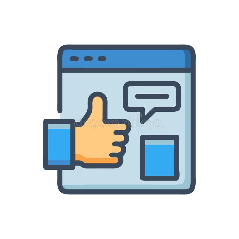 Online Feedback Icon for Responses Stock Vector - Illustration of ...