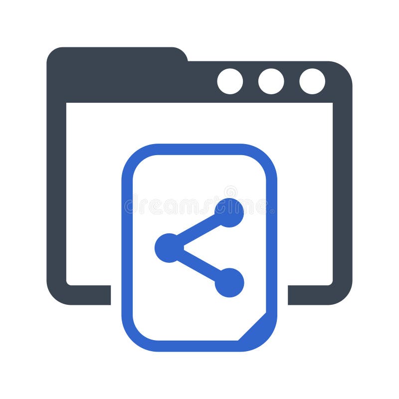 Online file share icon stock vector. Illustration of file - 200277179