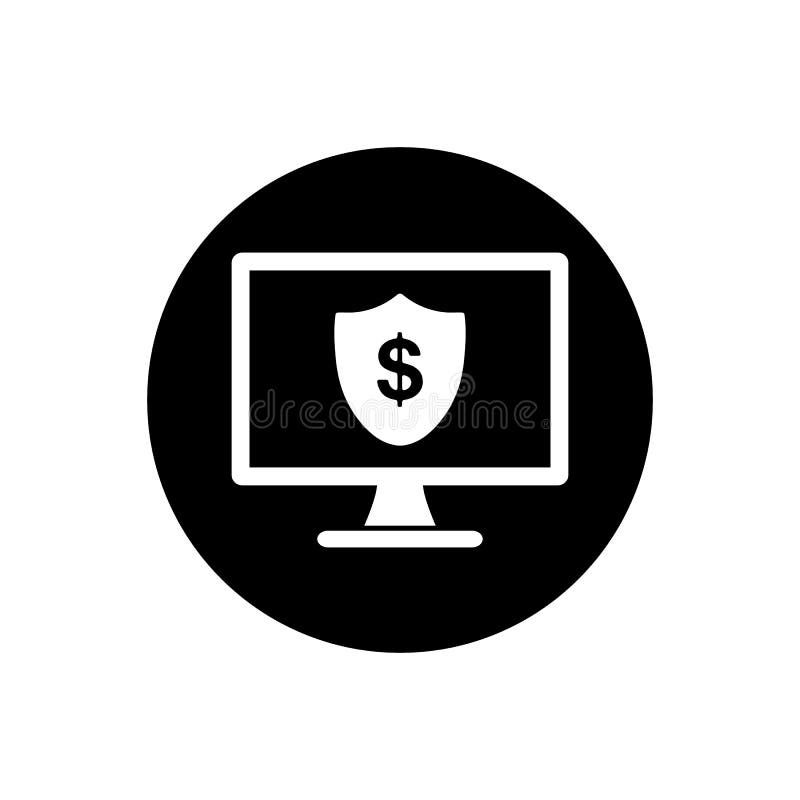 Online Financial Transaction Security Rounded Icon. Editable Vector EPS ...