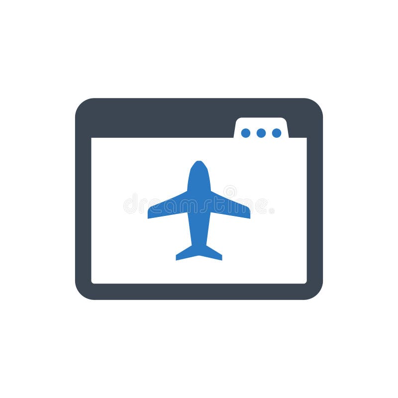 Online Flight Booking Icon. Simple Vector Graphics Stock Vector ...