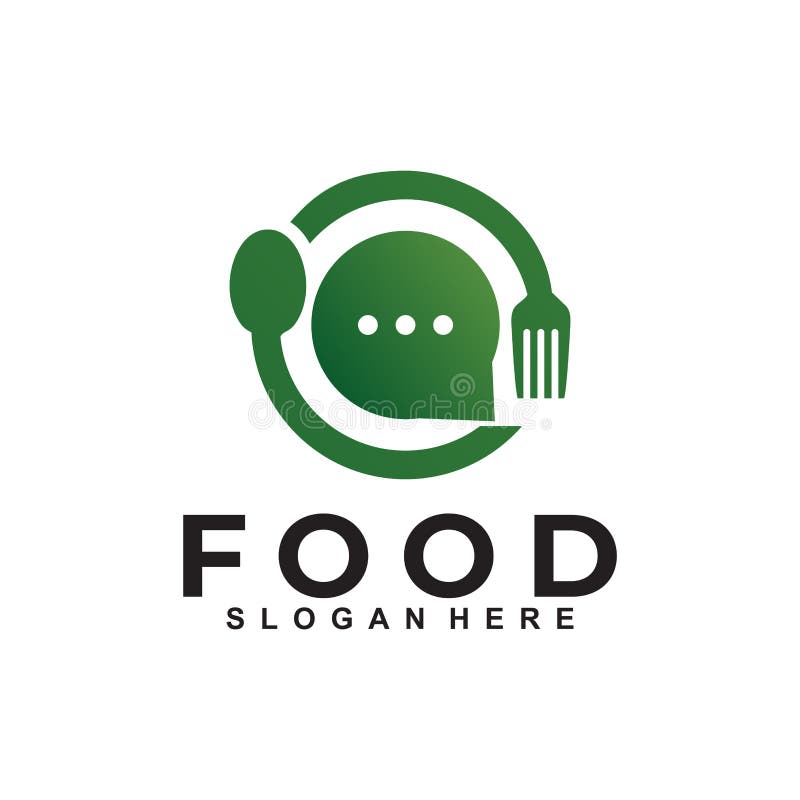 Online Food Logo Vector Design Template Stock Vector - Illustration of ...