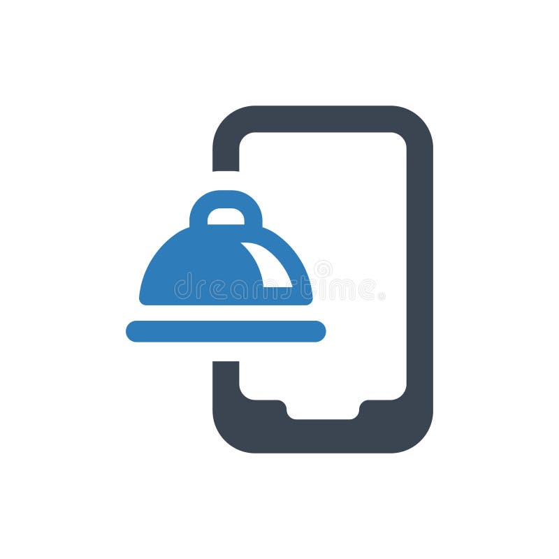 Online food order icon stock vector. Illustration of order - 262613135