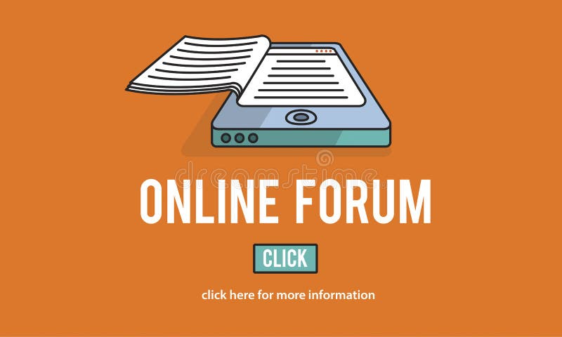 Online Forum Discussion Assembly Information Concept Stock Illustration ...