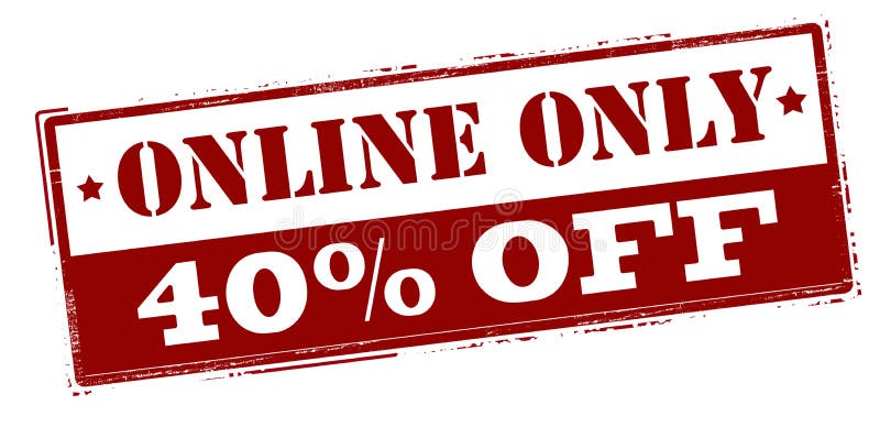 Online only Fourty Percent Off Stock Illustration - Illustration of ...