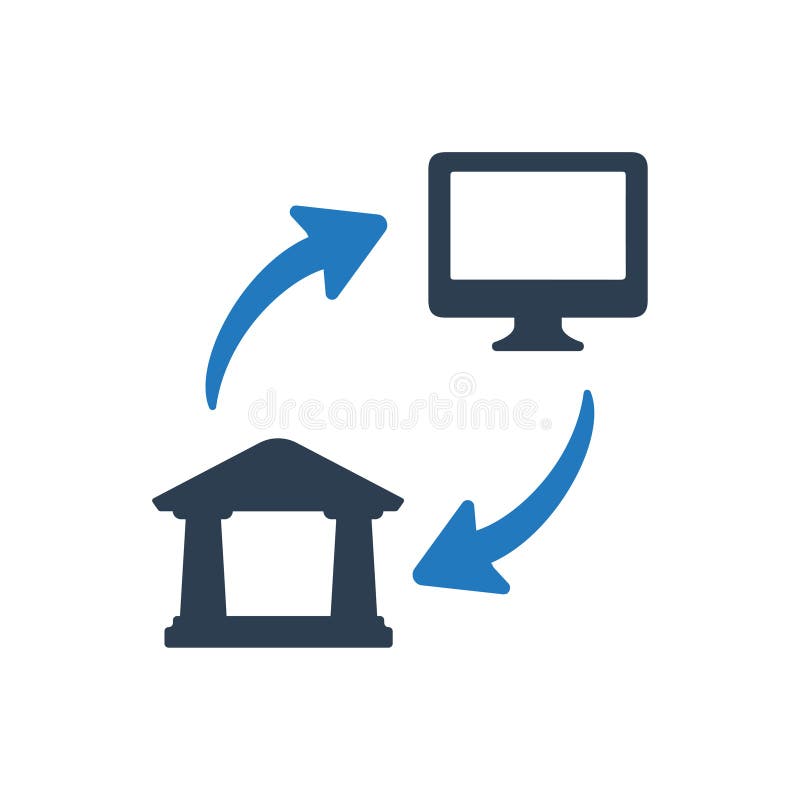 Online Fund Transfer Icon stock vector. Illustration of fund - 120822325