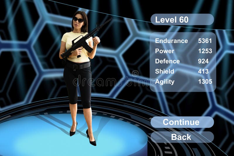 Online Game Character Selection Screen Menu Stock Photo - Image of ...