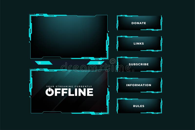 Live Streaming Overlay for Online Gamers. Gaming Frame and Streaming ...
