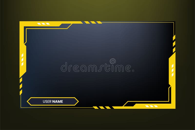 Online Gaming Overlay Vector with Button Elements for Live Streaming ...