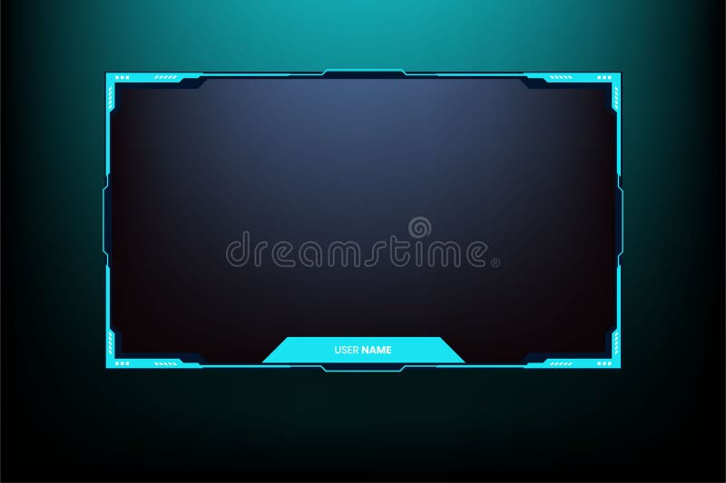 Online Gaming Screen Panel Design Vector with Simple Shapes. Live ...